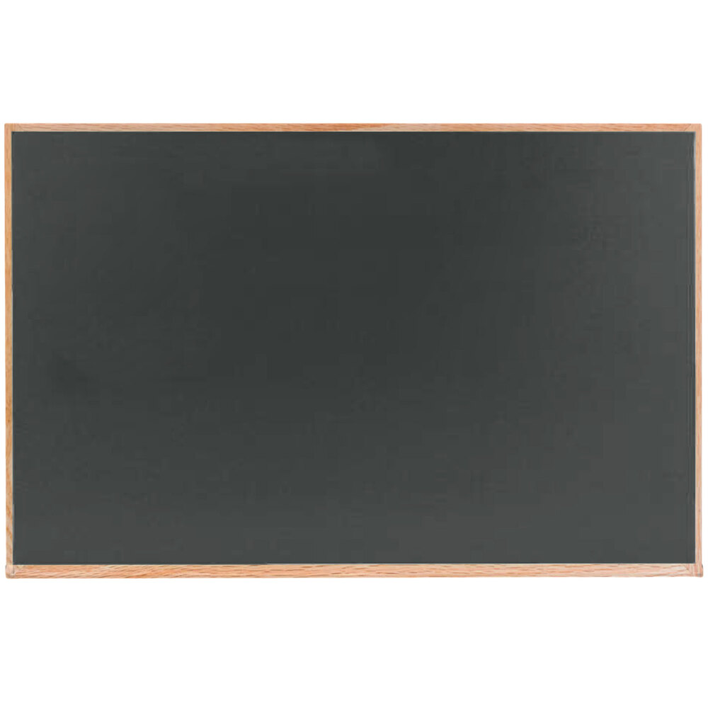 Aarco OS3648S 36" x 48" Slate Gray Solid Oak Wood Frame Composition ...