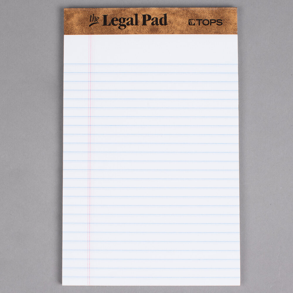 TOPS 7500 5 X 8 Narrow Ruled White Perforated Legal Pad 12 Pack TOPS 7500 5 X 8 Narrow Ruled White Perforated Legal Pad 12 Pack