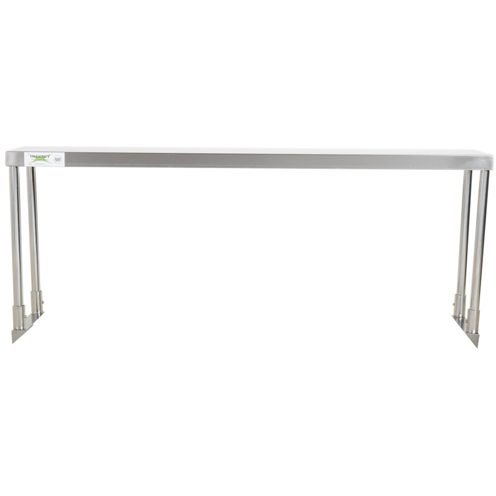 Regency Stainless Steel Single Deck Overshelf - 12" x 48" x 19 1/4"