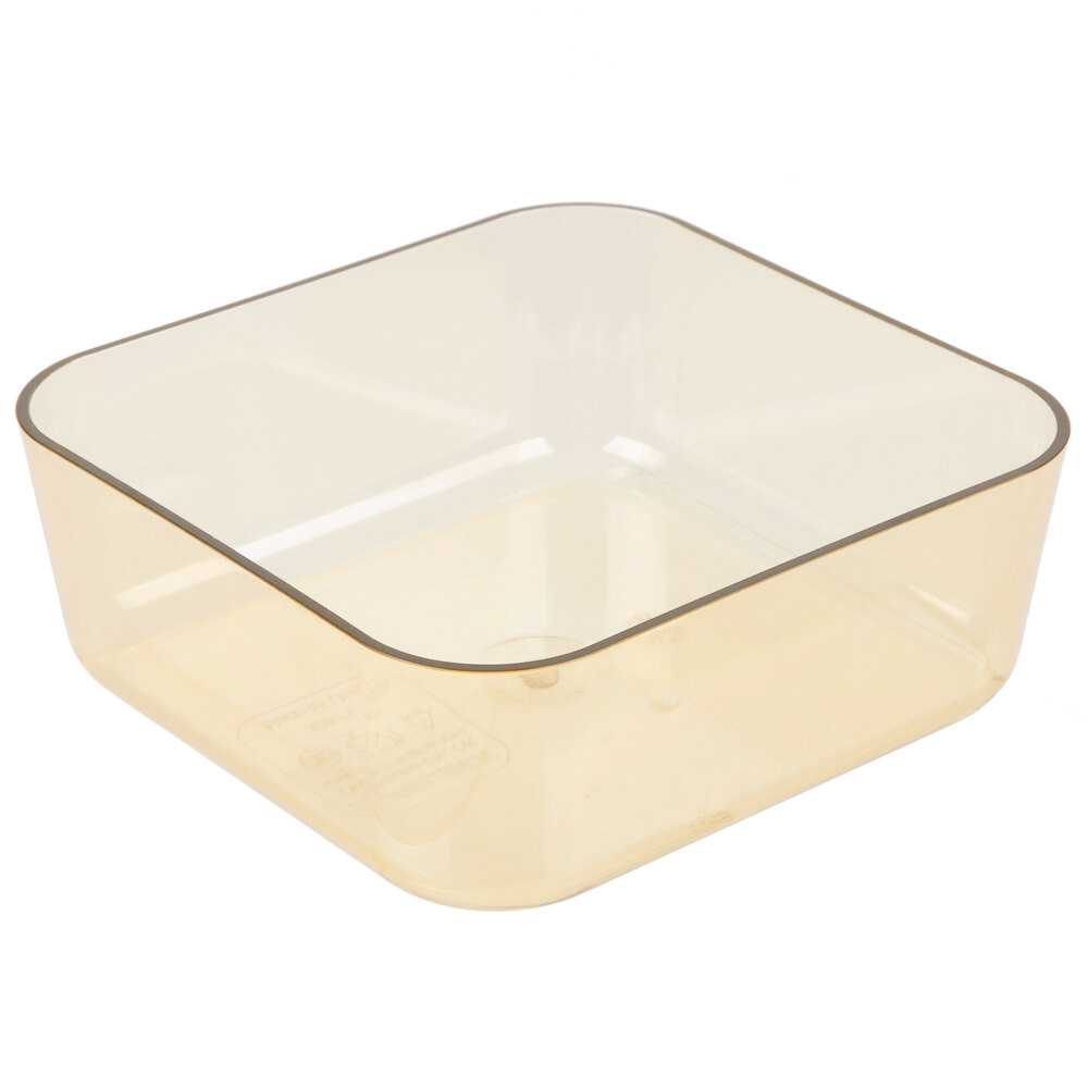 Carlisle 3087113 StorPlus 1/6 Size Amber High Heat Plastic Food Pan ...
