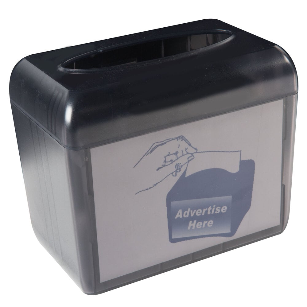 Just1 5100-12 Black Pearl Mini Interfold Tabletop Napkin Dispenser