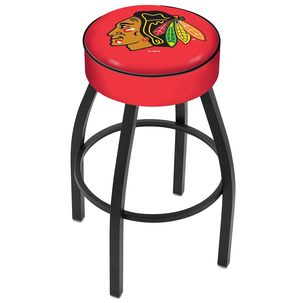 Holland Bar Stool L8B130ChiHwk-R Chicago Blackhawks Single Ring Swivel ...