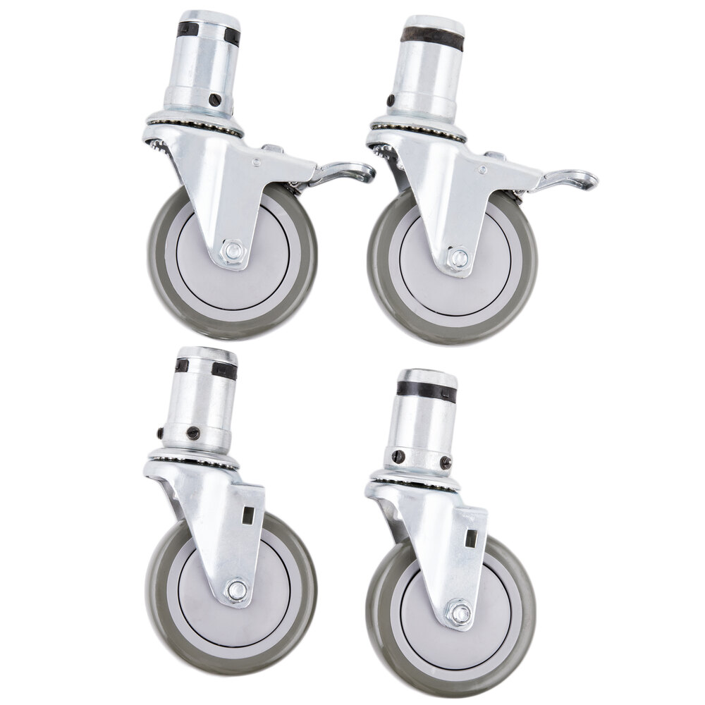 4" Swivel Stem Casters - 4/Set