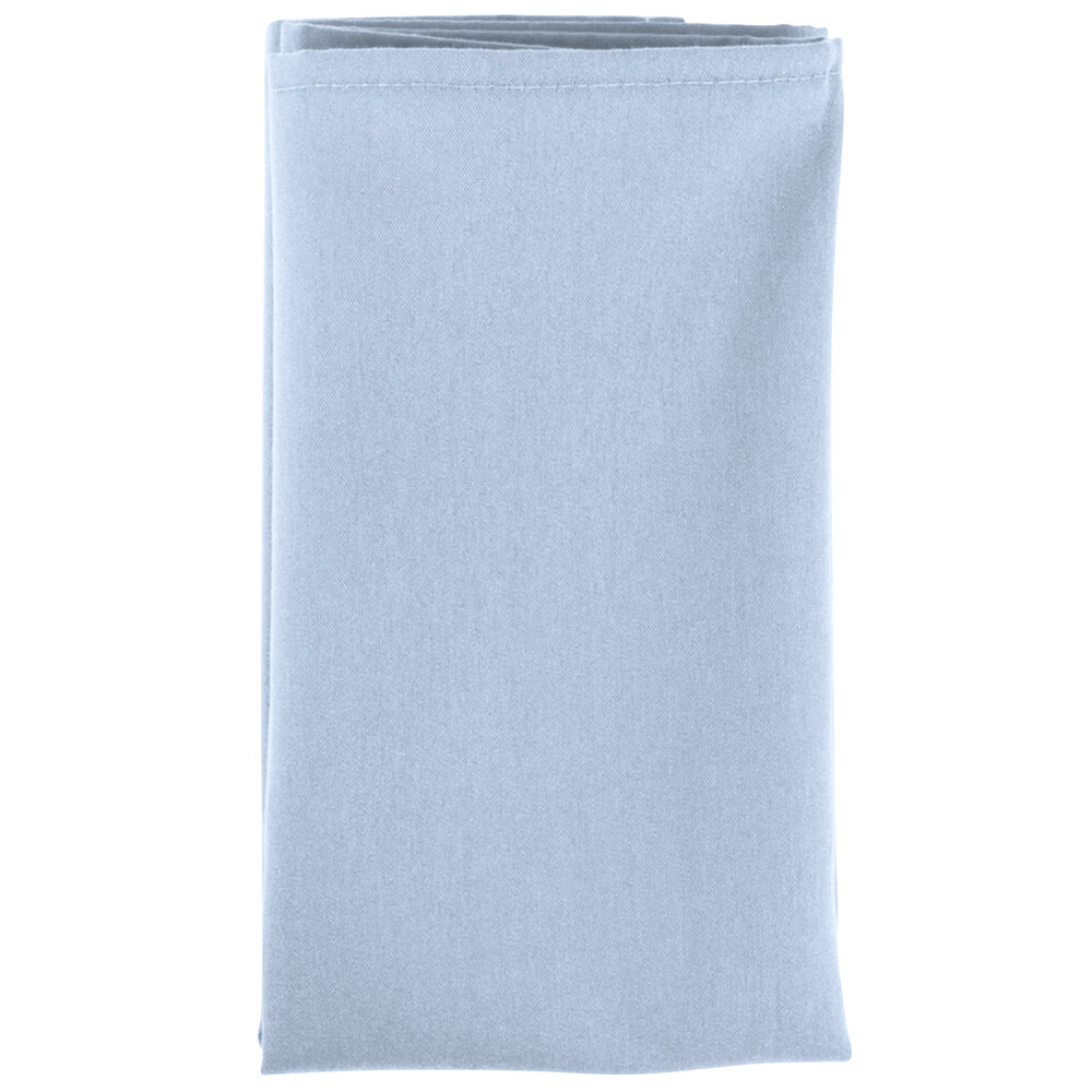 Intedge Light Blue 65/35 Polycotton Blend Cloth Napkins, 22" x 22" - 12 ...