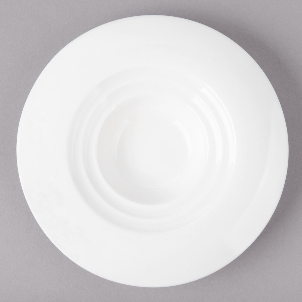 Bon Chef 1000000P Concentrics 4 1/4" White Porcelain Sampler Plate - 36 ...