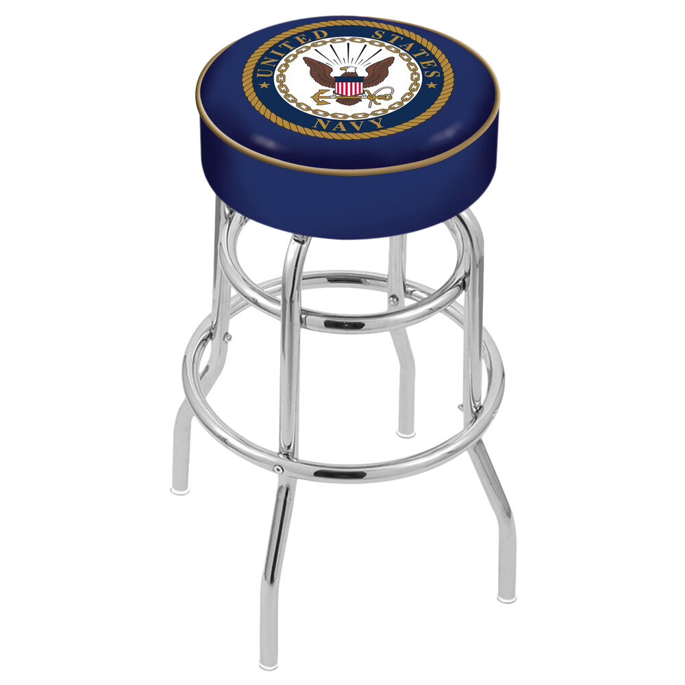 Holland Bar Stool L7C130Navy United States Navy Double Ring Swivel Bar ...
