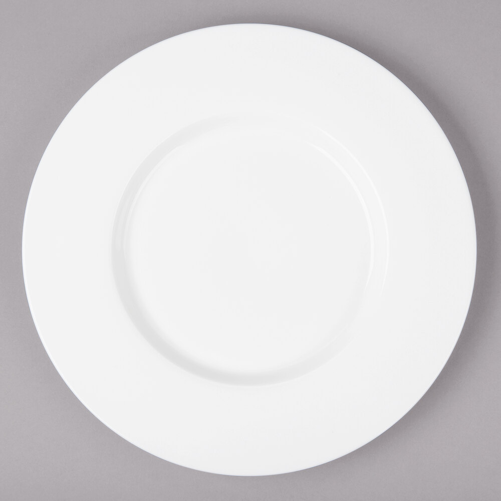 Bon Chef 5000006B Wide Rim 8" White Bone China Bread and Butter Plate ...