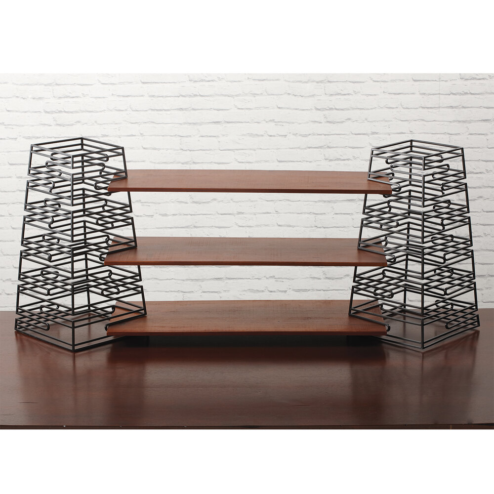 GET RISER-SET-L Elevation 12" x 12" x 23" Black Metal Riser Set