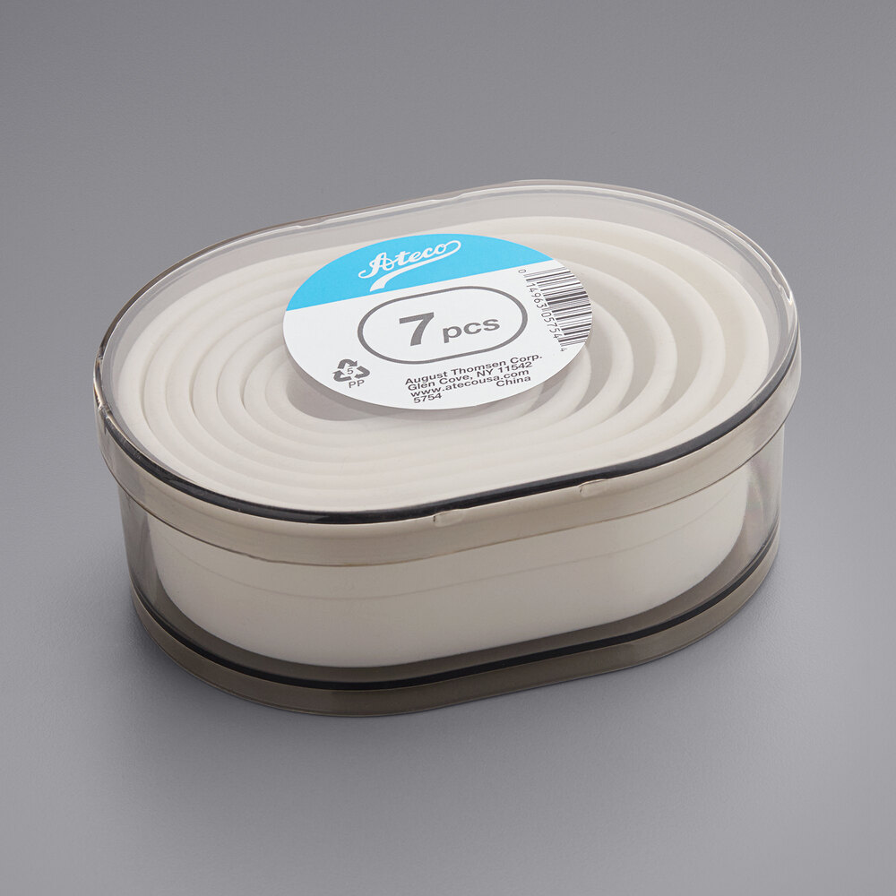 Ateco 5754 7-Piece Plastic Plain Oval Cutter Set