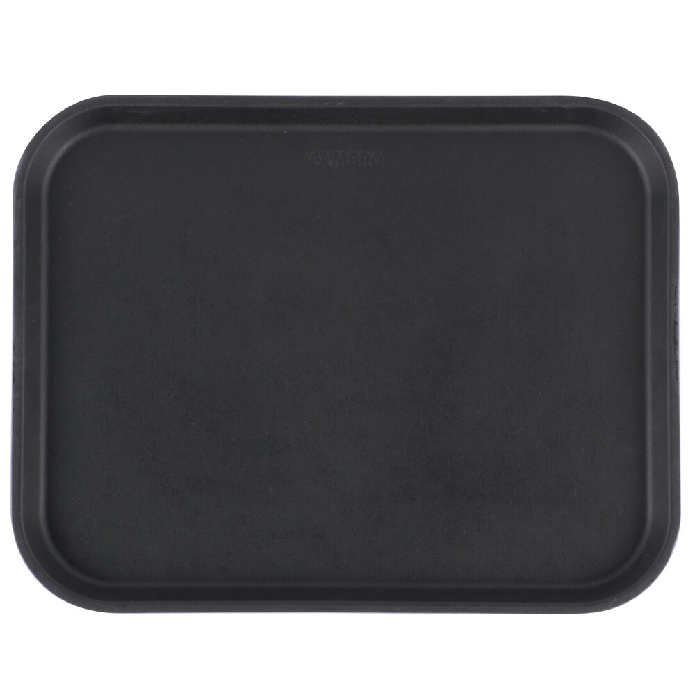 Cambro 1418CT110 Camtread® 14" x 18" Black Non-Skid Serving Tray