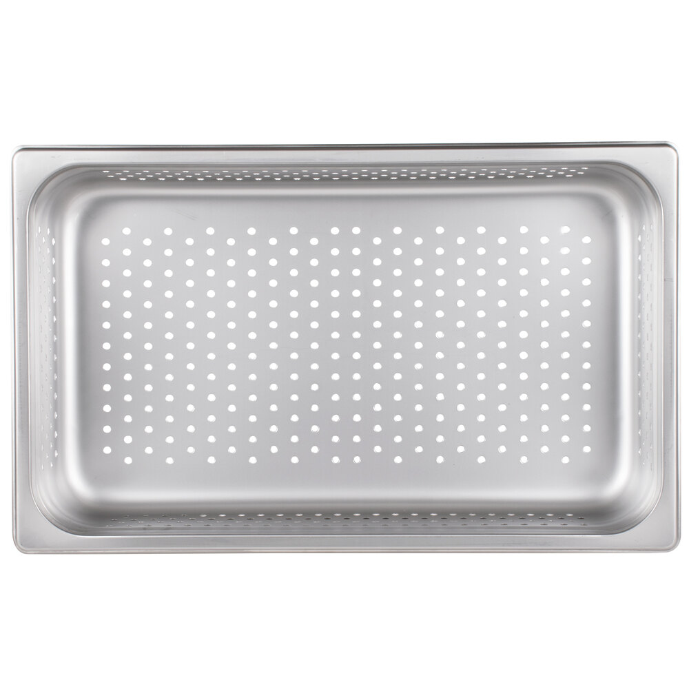 Choice Full Size 4" Deep Anti-Jam Perforated Stainless Steel Steam ...