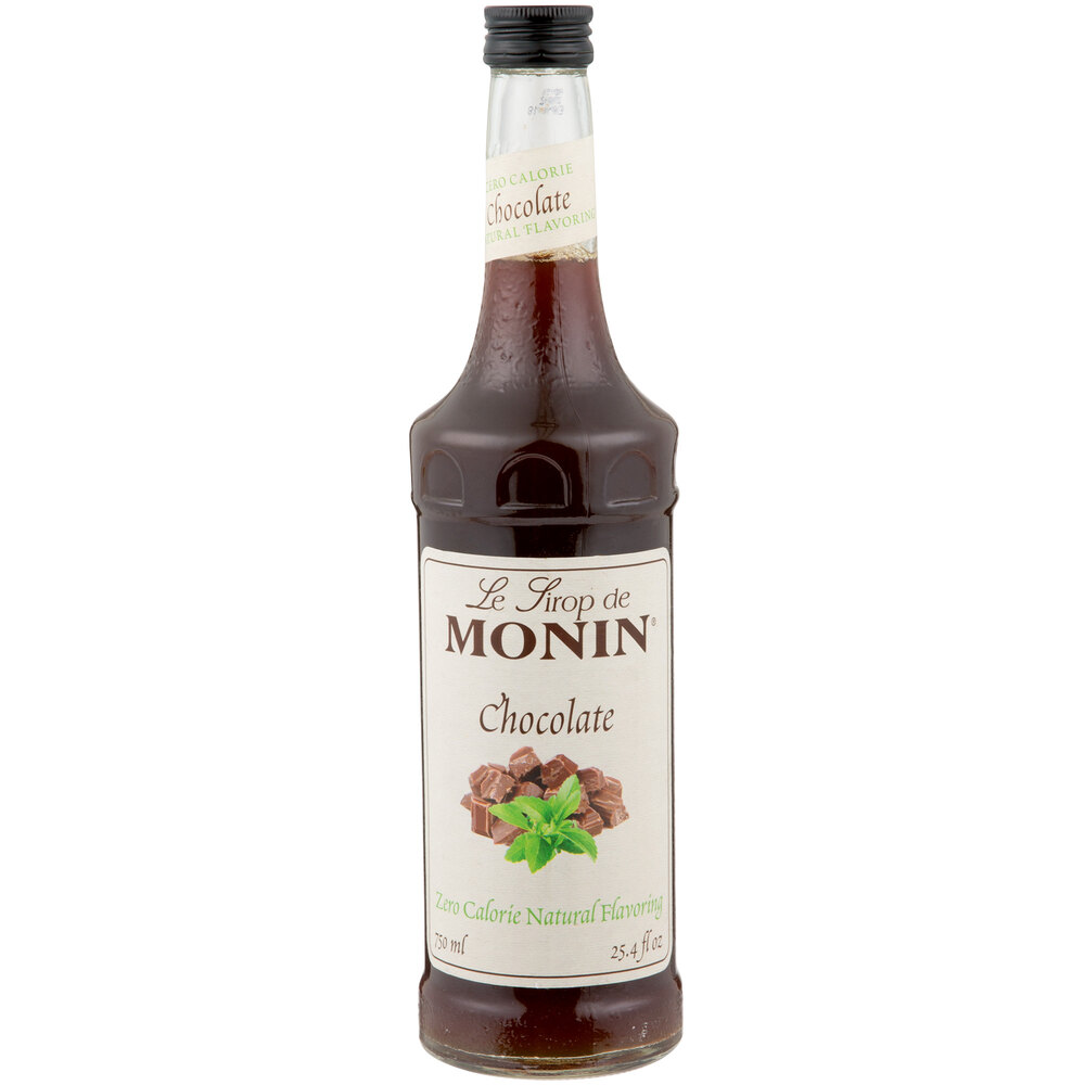 Monin Zero Calorie Chocolate Flavoring Syrup - 750 mL