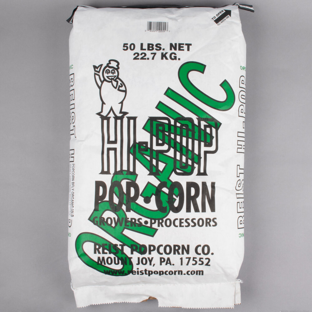 Reist HI-POP Organic Butterfly Popcorn Kernels 50 lb.
