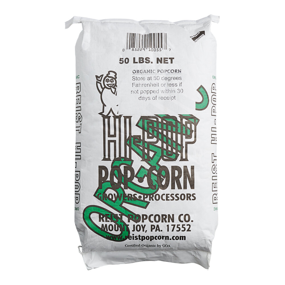 Reist HI-POP Organic Butterfly Popcorn Kernels 50 lb.