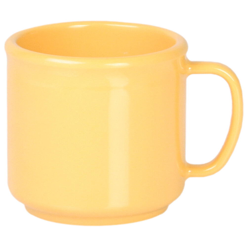 Thunder Group CR9035YW 10 oz. Yellow Melamine Mug - 12/Pack