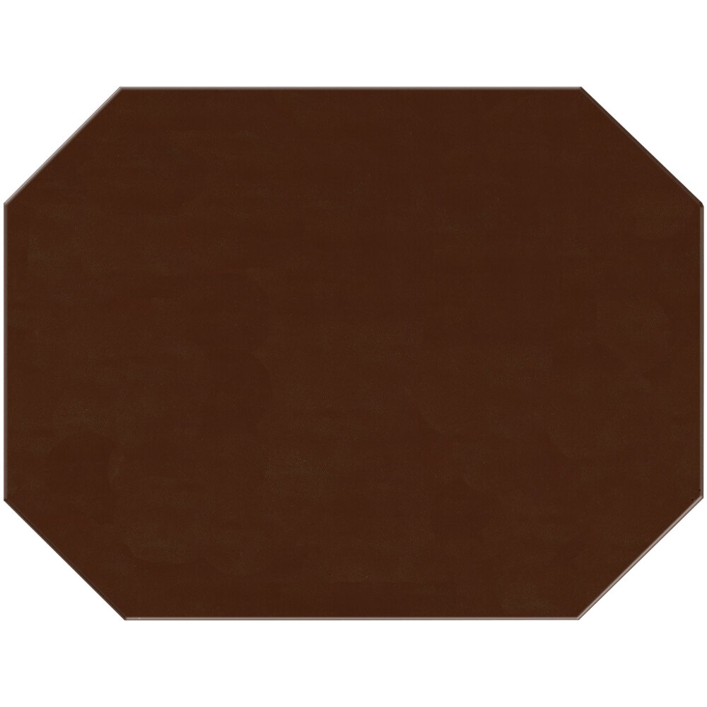 H. Risch, Inc. PLACEMATOCT17X13BROWN 17" x 13" Customizable Brown Vinyl ...