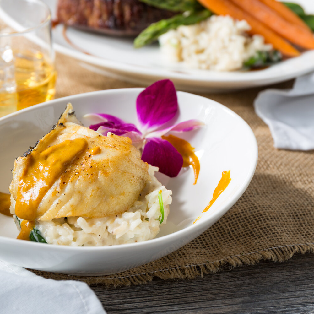 Acopa Nova 24 oz. Cream White Asymmetric Stoneware Bowl - 24/Case