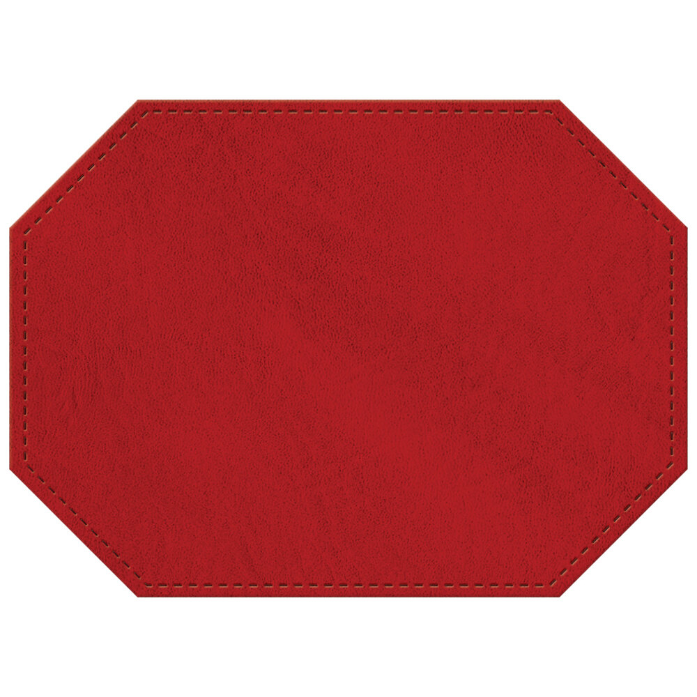 H. Risch, Inc. TABLEMATOCT15X11RED 15" x 11" Customizable Red Hardboard ...