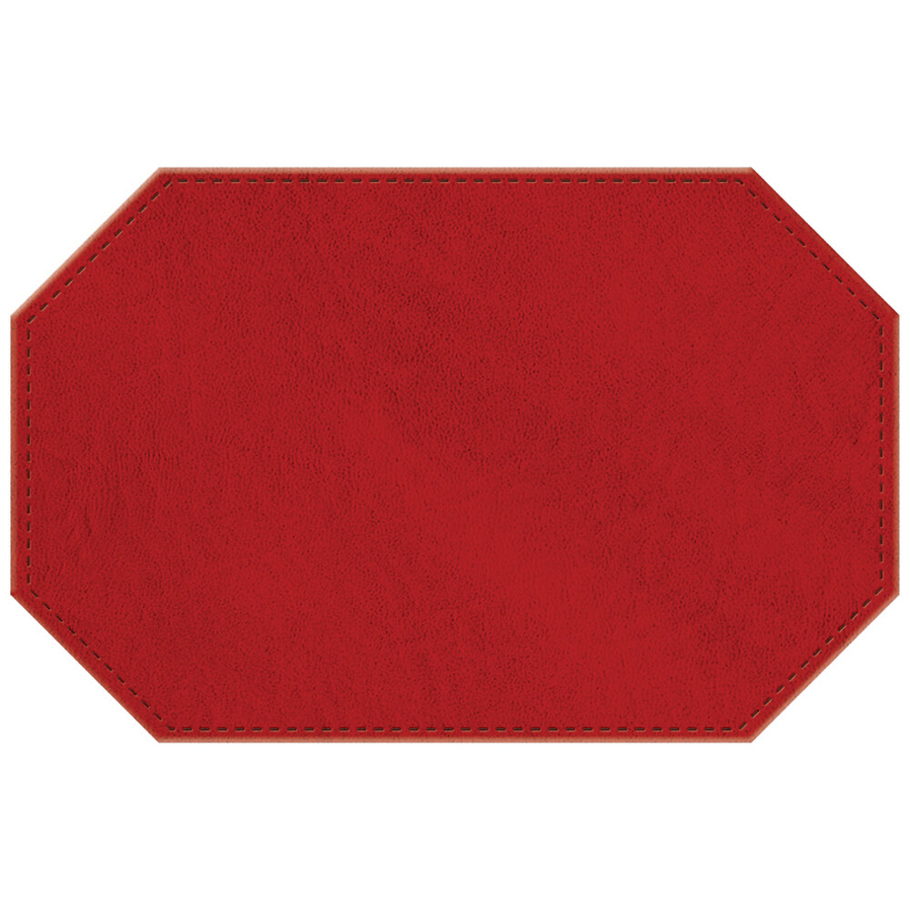 H. Risch, Inc. TABLEMATOCT17X11RED 17" x 11" Customizable Red Hardboard ...