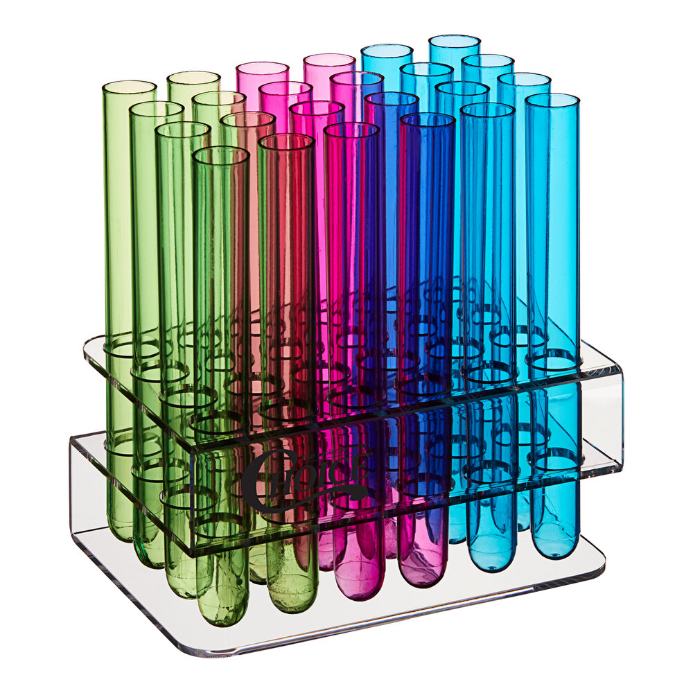 Choice Test Tube / Shooter Rack with 100 Assorted Neon Test Tube Shots ...