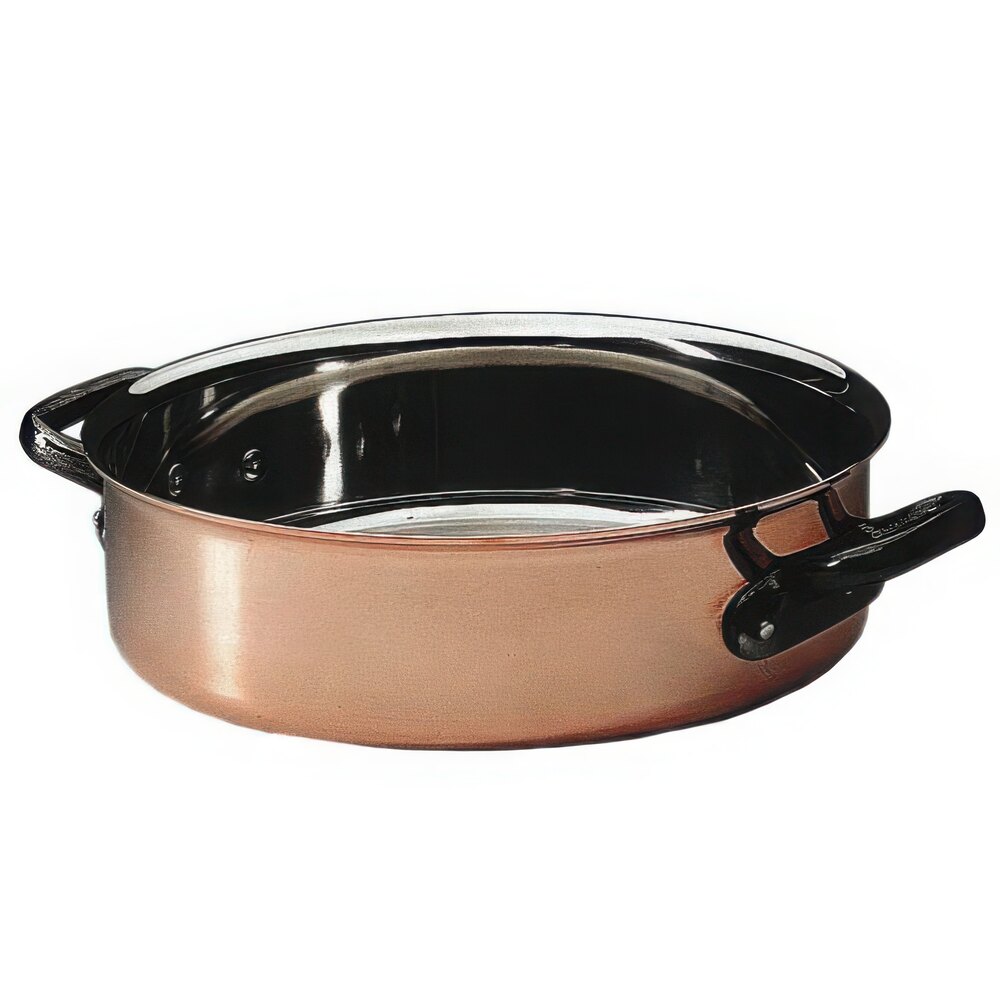 Matfer Bourgeat 374028 5.25 Qt. Copper Brazier Pot