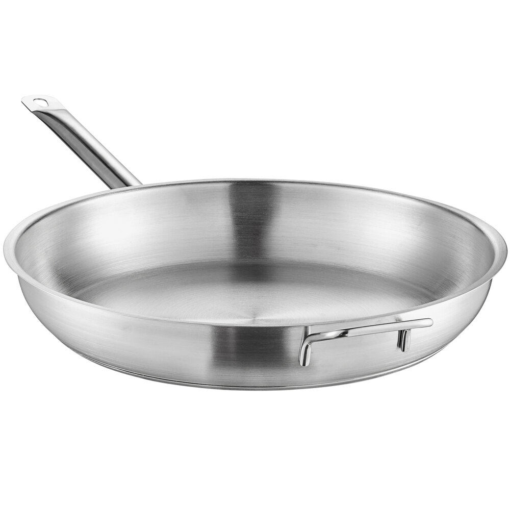 Vigor SS1 Series 14 Stainless Steel Fry Pan With Aluminum Clad Bottom Vigor SS1 Series 14 Stainless Steel Fry Pan With Aluminum Clad Bottom