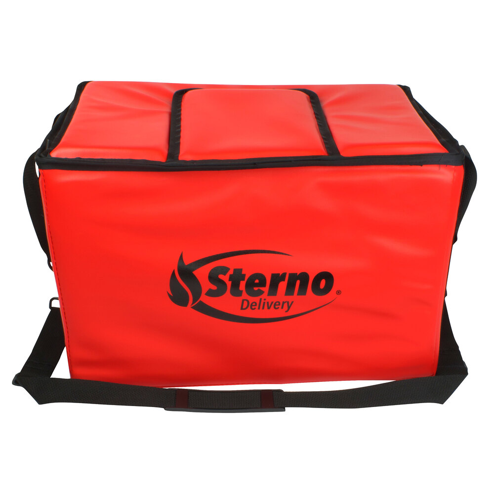 Sterno 70542 Red Large Stadium Insulated Food Carrier, 22" x 13" x 14 ...