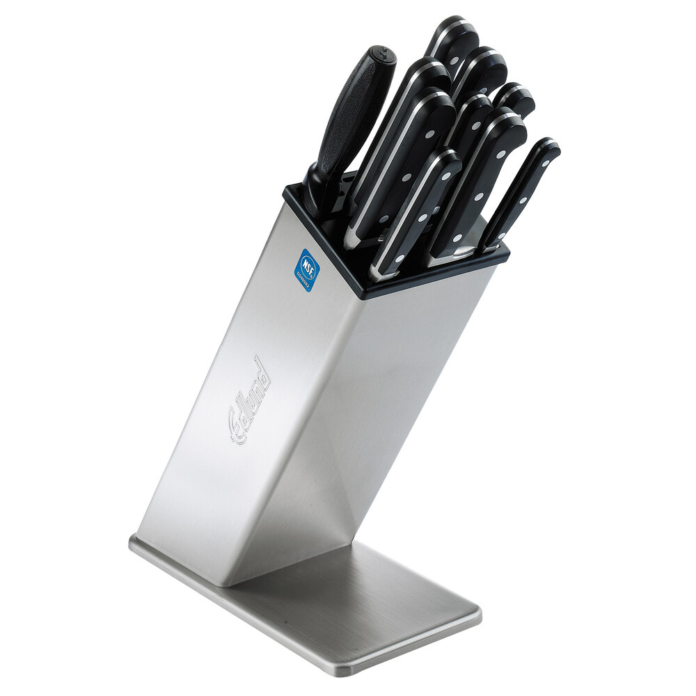 Edlund KBS-2002 6-Slot Slanted Stainless Steel Knife Block