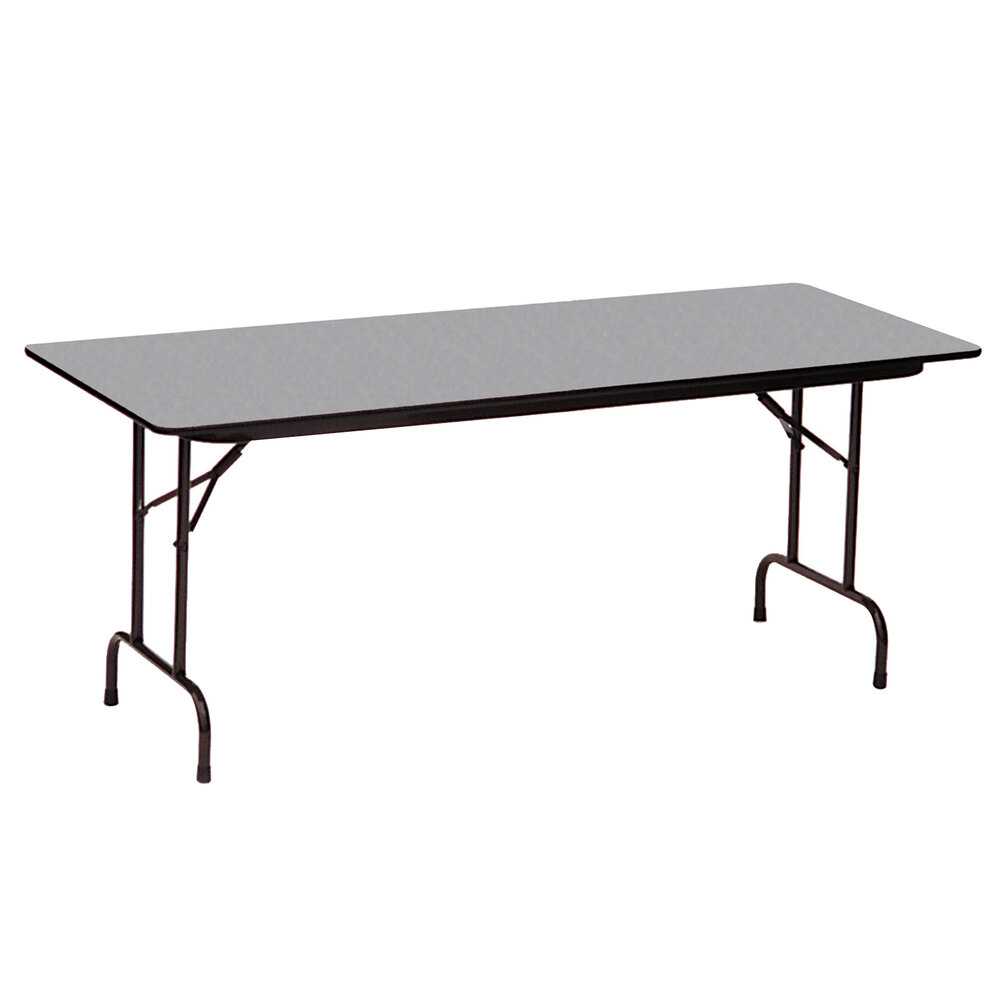 Correll 24" x 96" Gray Granite High Pressure Heavy Duty Folding Table