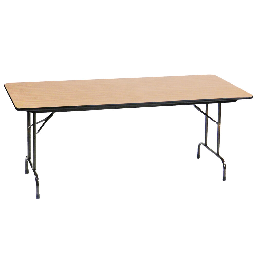 Correll 24" x 96" Fusion Maple High Pressure Heavy Duty Folding Table