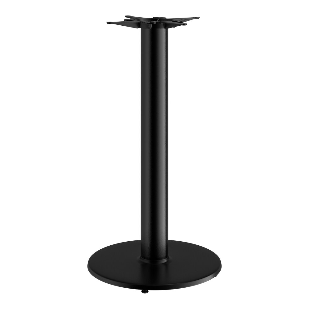 Lancaster Table & Seating Cast Iron 22" Round Black 4 1/2" Bar Height ...