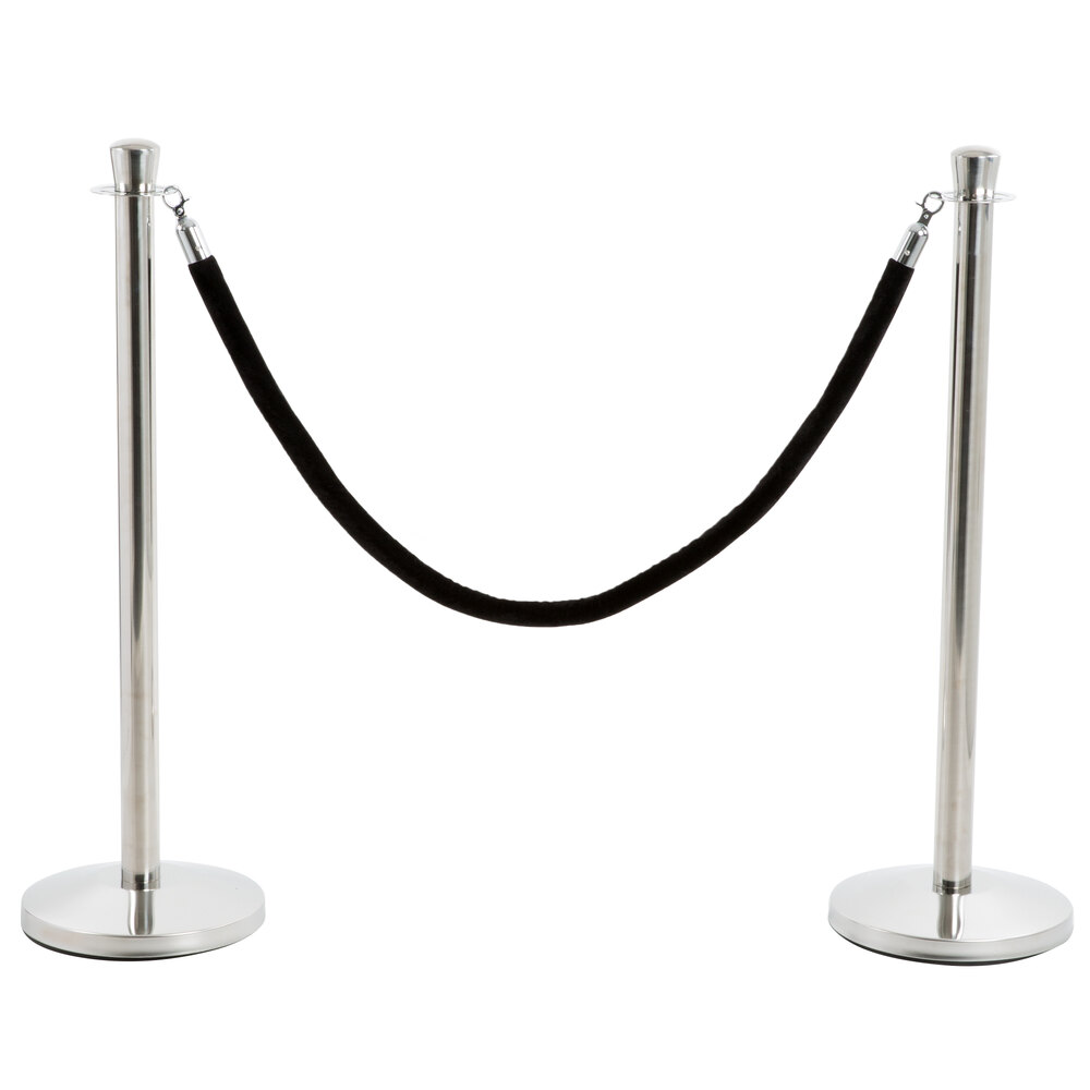 Lancaster Table & Seating 40" Silver Rope-Style Crowd Control ...
