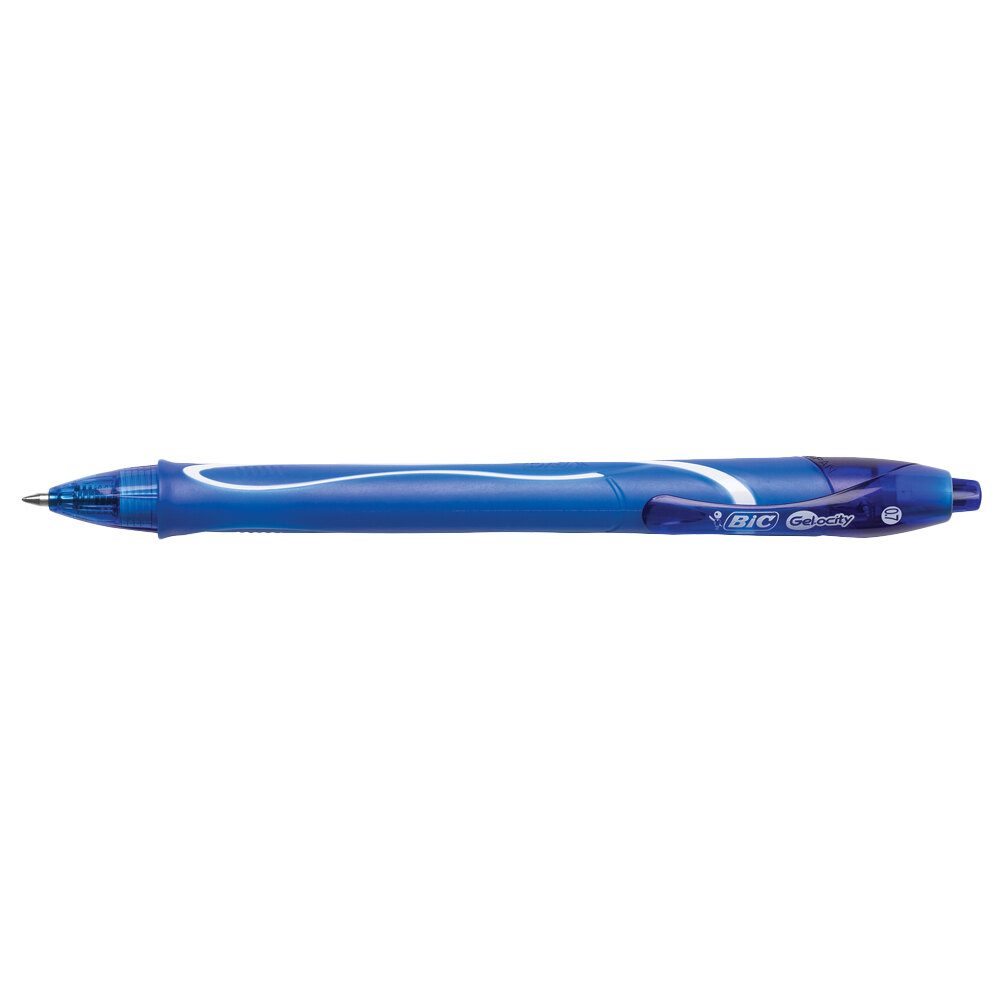 Bic RGLCG11BE Gel-ocity Quick Dry Blue Ink with Blue Barrel 0.7mm ...