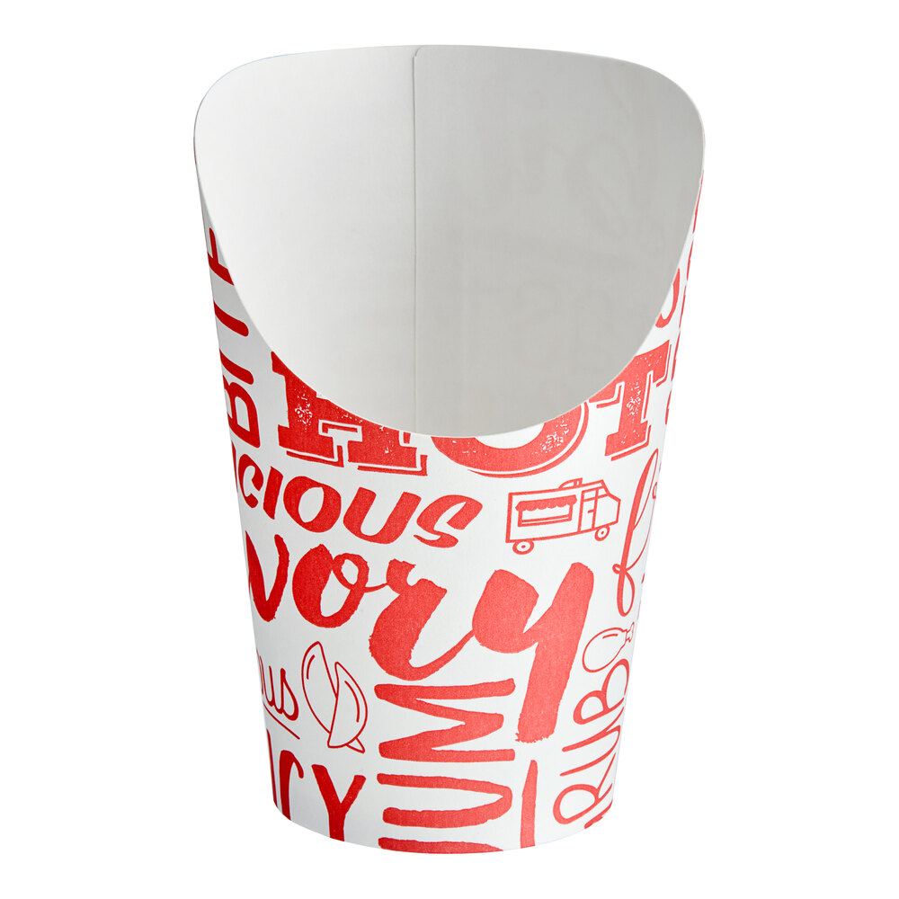 Choice Medium 12 oz. Paper Scoop Cup with Hot Food Print Design - 1,000 ...