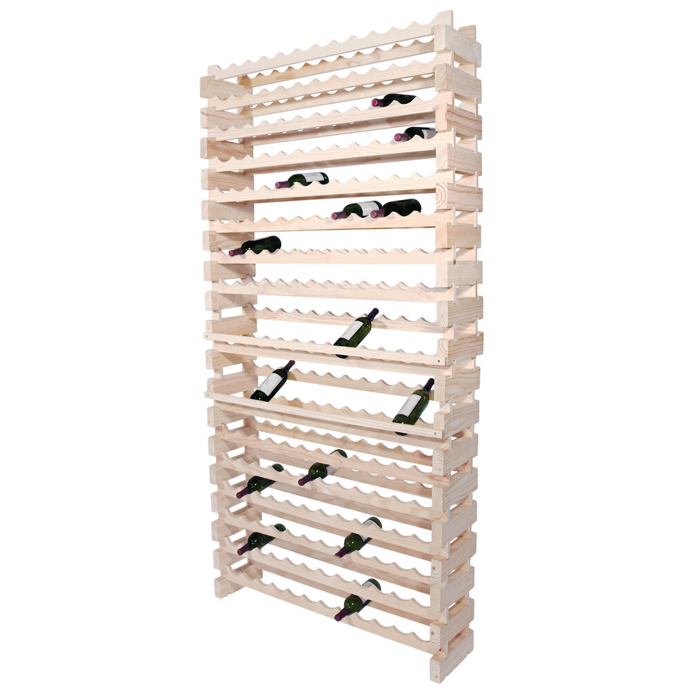 Franmara WM192-N Modularack Pro 192 Bottle Natural Wall Mount Wooden ...