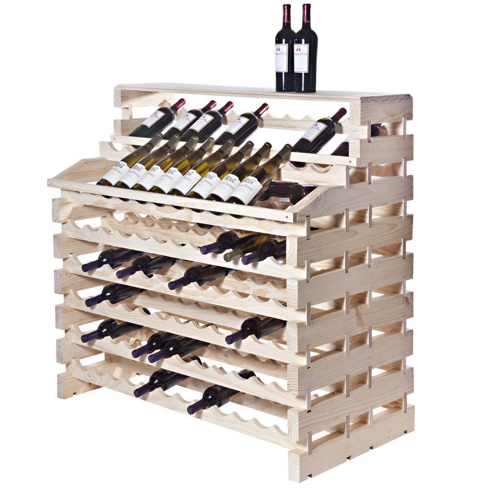 Franmara WF156DX-N Modularack Pro Waterfall Deluxe 156 Bottle Natural ...