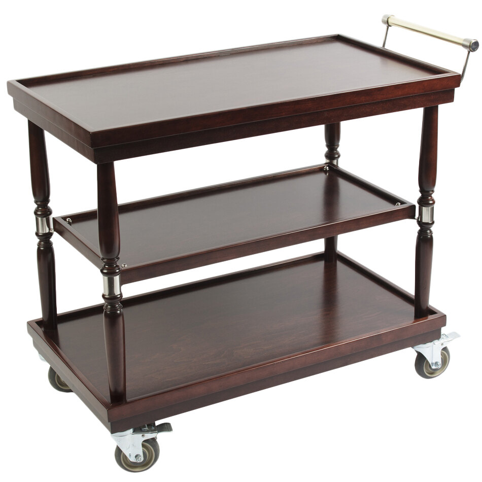Bon Chef 50040 37 1/2" x 19 1/2" x 31 1/2" Classic Mahogany Guerridon ...