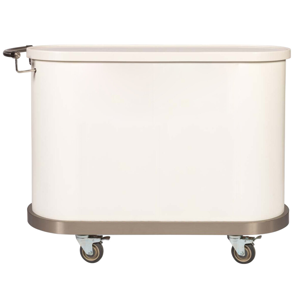 Bon Chef 50031 45" x 18" x 34" White Stylized Mobile Cart