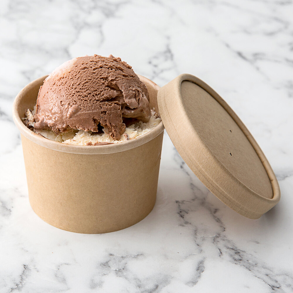 EcoChoice 12 oz. Kraft Paper Food Cup with Vented Lid - 250/Case