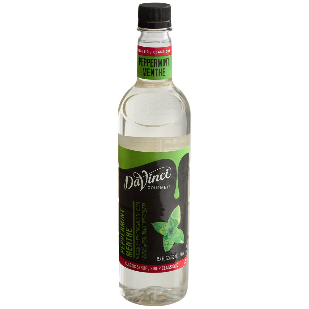 DaVinci Peppermint Syrup (750 mL) - WebstaurantStore