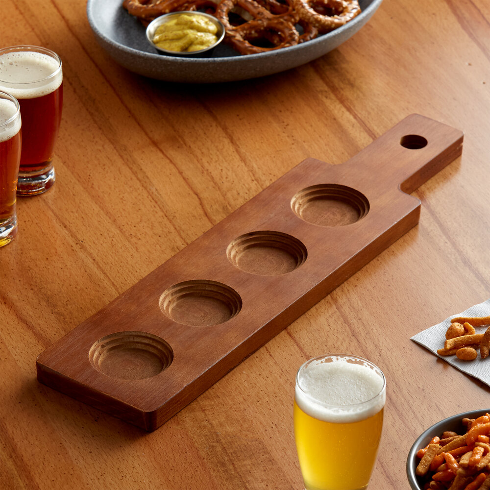 Acopa Walnut Dual-Sided Flight Paddle - 12/Case