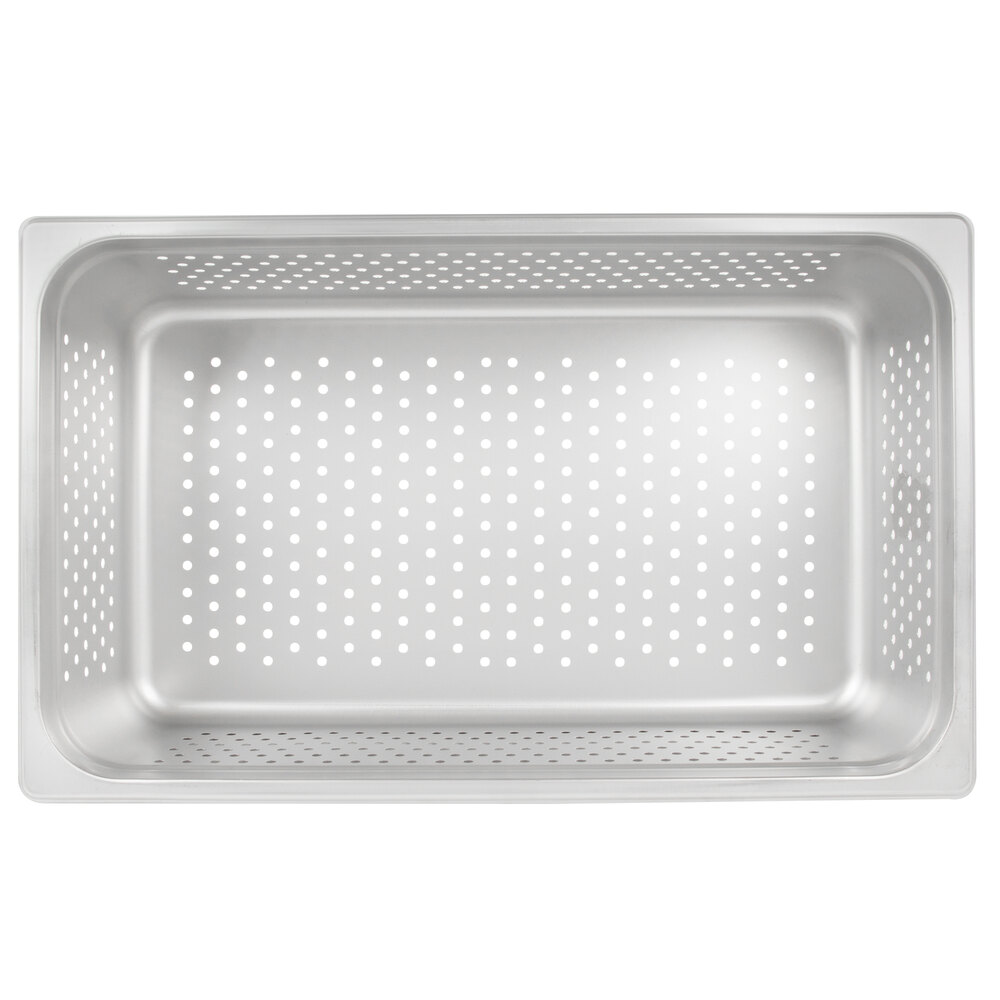 Choice Full Size 6" Deep Anti-Jam Perforated Stainless Steel Steam ...