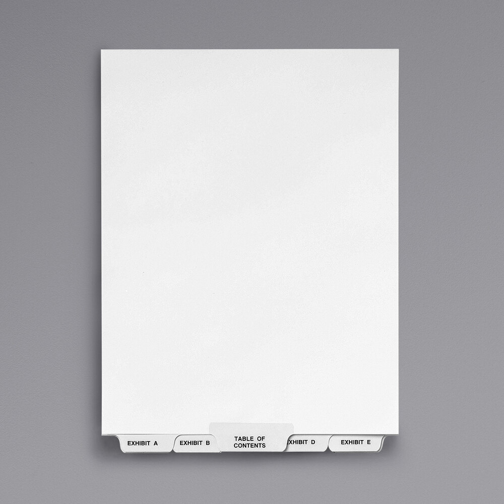 Avery® 11376 Premium Collated 27-Tab A-Z Bottom Tab Table of Contents ...