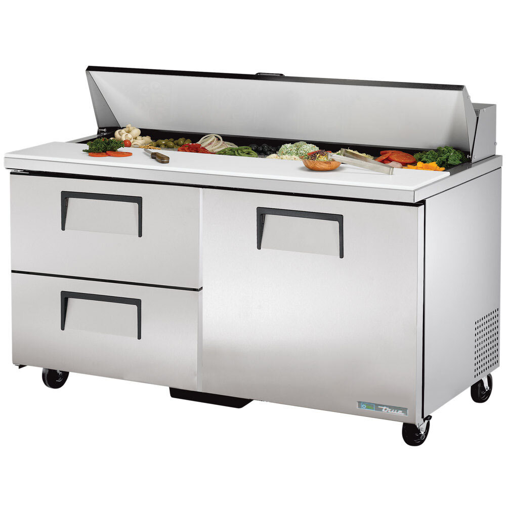 True TSSU-60-16D-2-HC 60 3/8" Refrigerated Sandwich Prep Table with ...