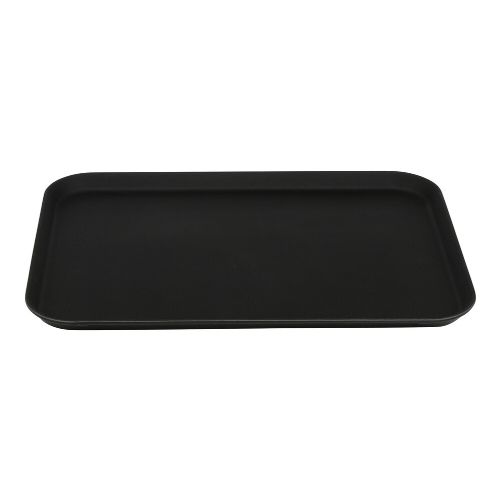Cambro 1622TL110 Treadlite™ 16" x 22" Black Non-Skid Fiberglass Tray ...