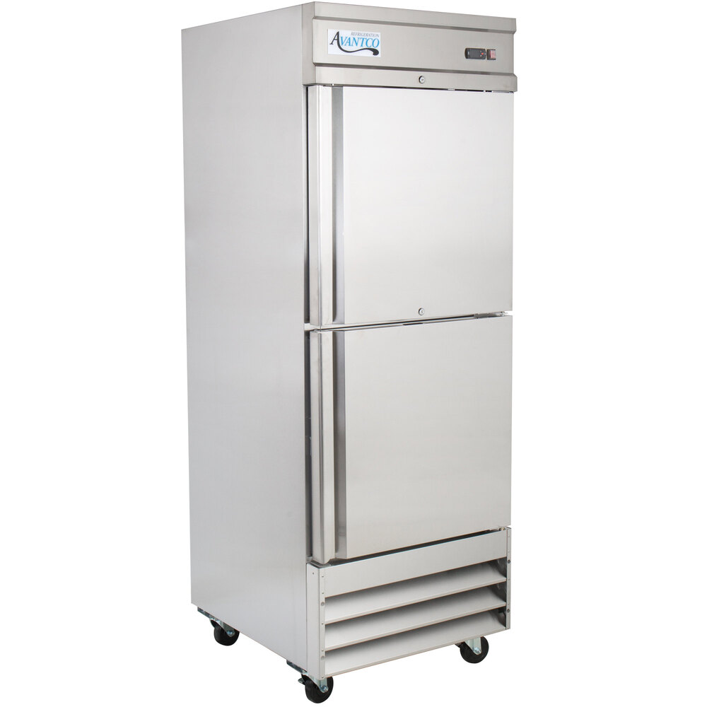 Avantco SS-1R-2-HC 29" Stainless Steel Solid Half Door Reach-In ...