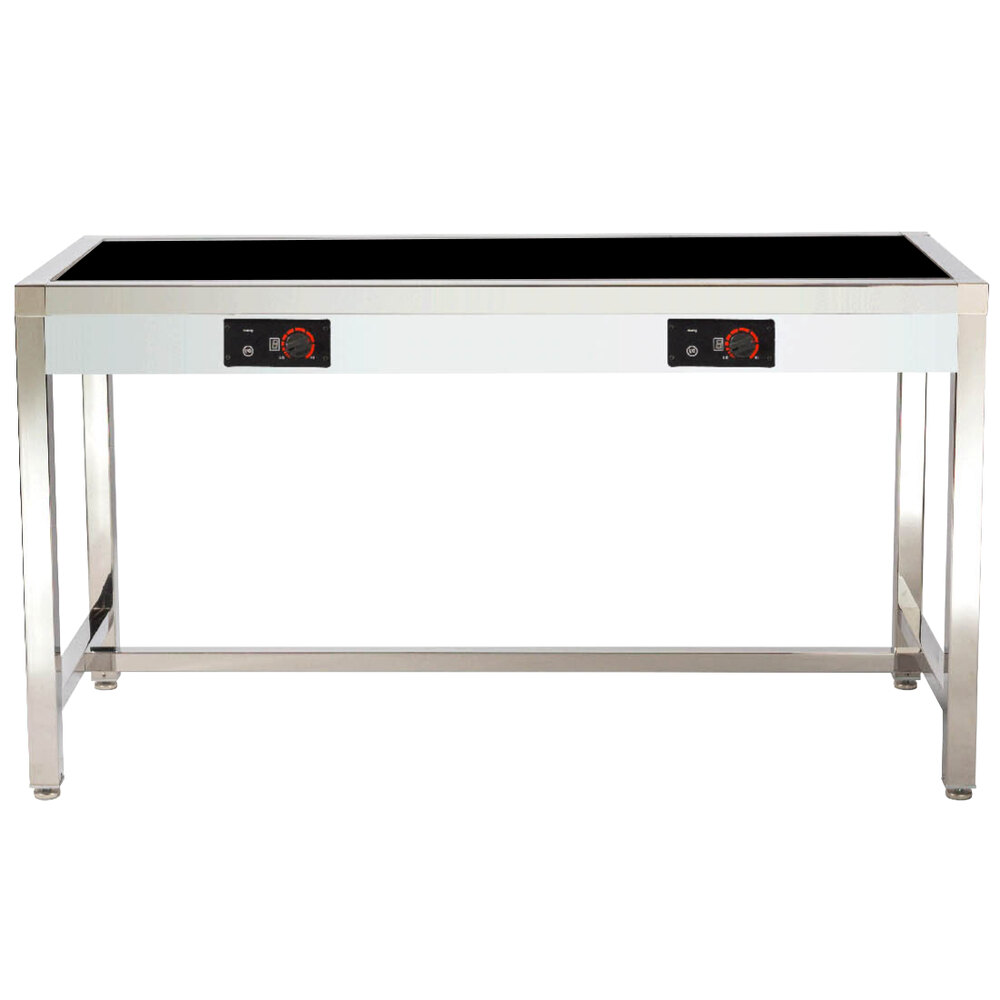 Bon Chef 50078 62" x 26" x 34" Stainless Steel Freedom Tower Table with ...