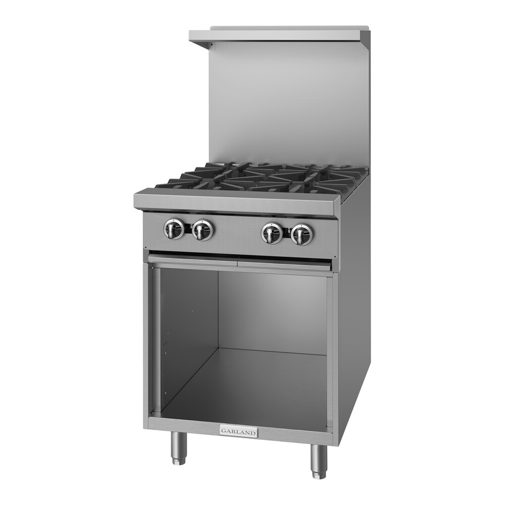 Garland G24-4S Natural Gas 4 Burner 24" Range with Storage Base ...
