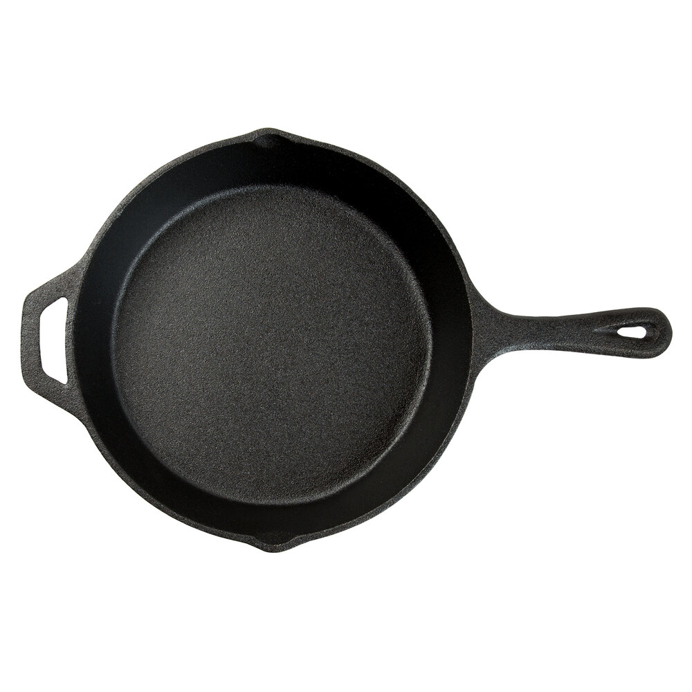 Choice 10 1/4" Pre-Seasoned Cast Iron Skillet with Helper Handle