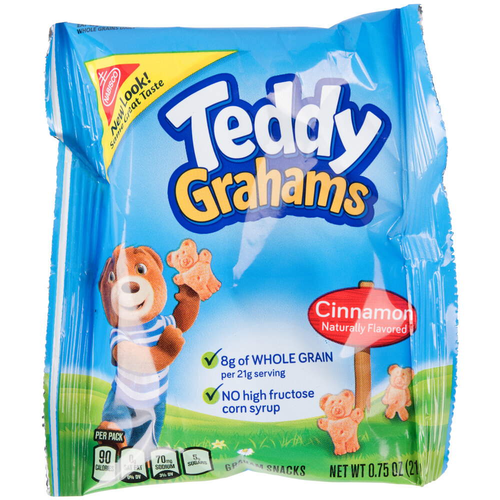 Teddy Grahams Individual Snack Packs - 150/Case (.75 oz. Bags)